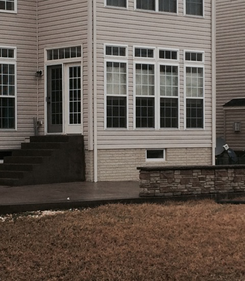 Decorative Knee Wall and Stamped Driveway | Blackwater