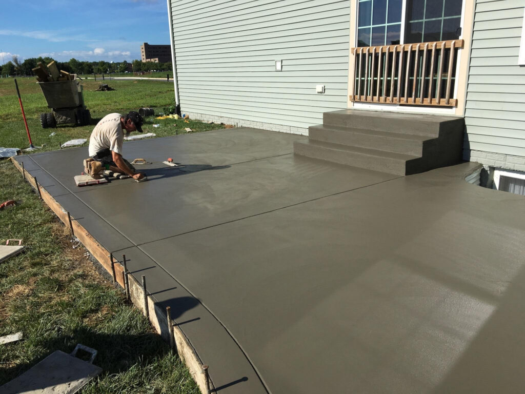 Freshly Stamped Flagstone Patio | Blackwater Concrete